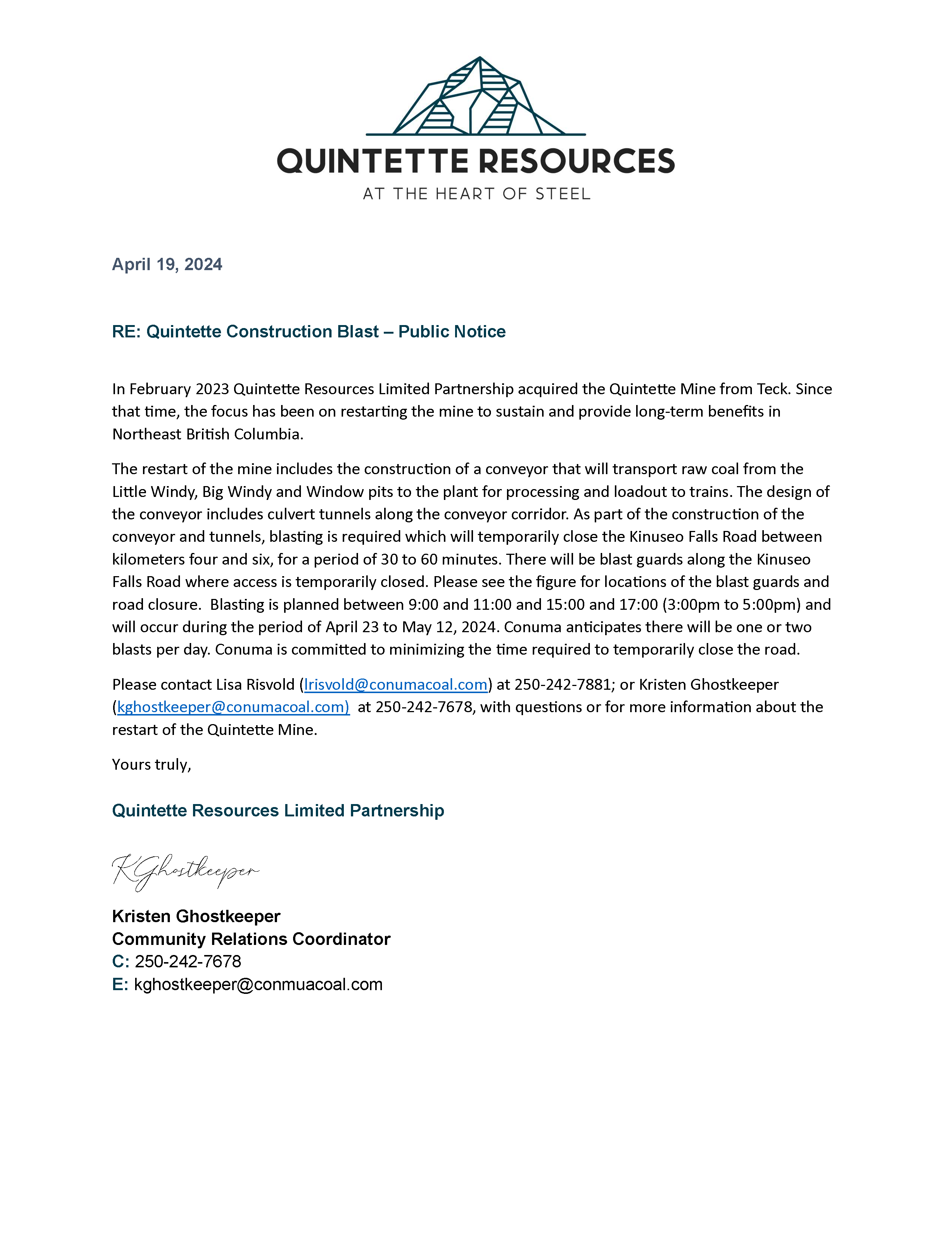 Tumbler Ridge - Local Notices